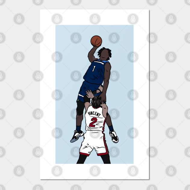 Anthony Edwards "Dunk" on Gabe Vincent - Anthony Edwards - Posters and ...