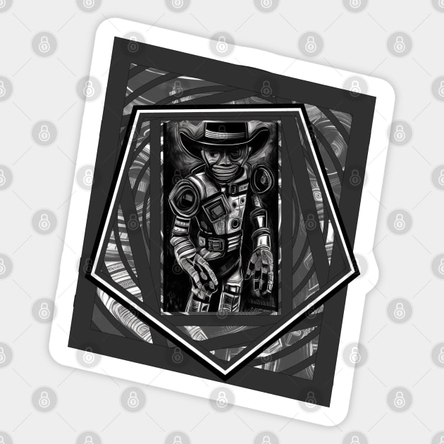 Cowboy Robot Horror Dream - Horror - Sticker | TeePublic