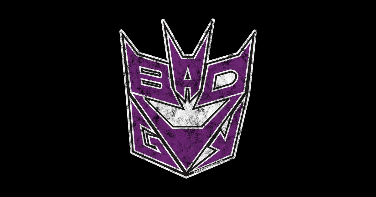 Bad Guy Logo (distressed) - Decepticon - Sticker | TeePublic