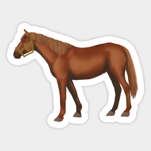 Chestnut horse - Horse - Sticker | TeePublic