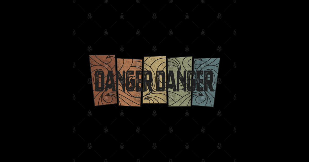 Danger Danger Retro Pattern - Musician - Sticker | TeePublic
