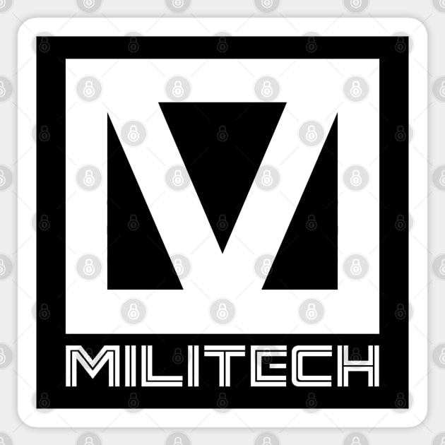 Cyberpunk Militech Logo - White - Cyberpunk - Sticker | TeePublic