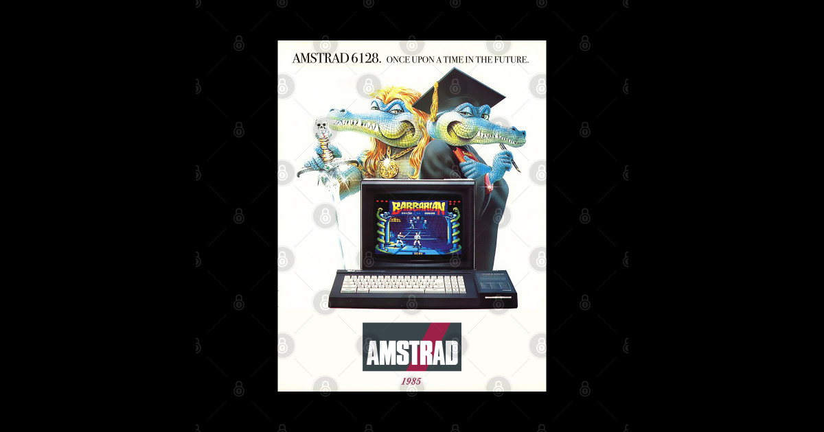 Amstrad computer - Retro poster from 1985 - Amstrad Computer - Sticker ...