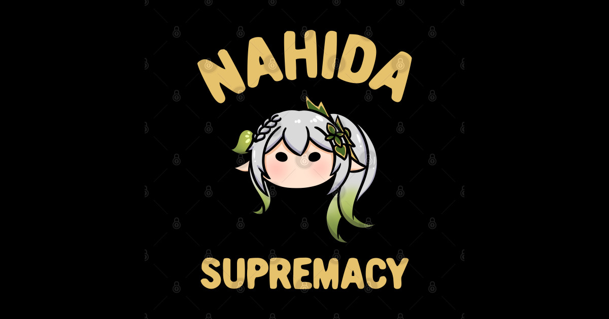 Genshin Impact Nahida supremacy chibi head text | Morcaworks - Nahida ...