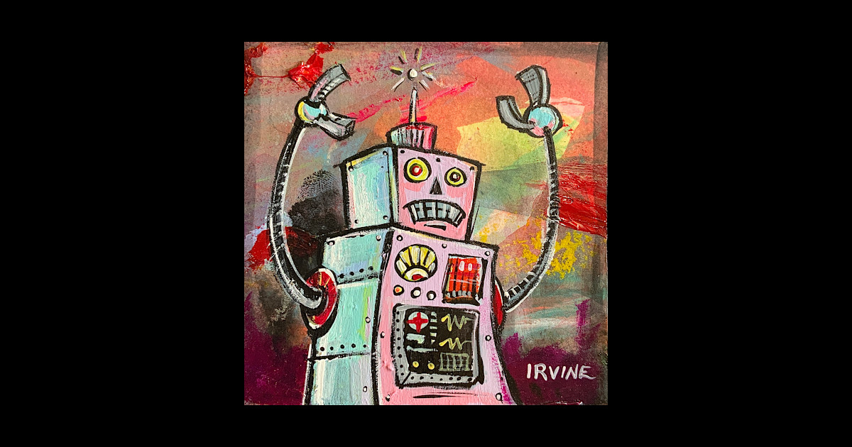 Panicbot - Dancing Robot - Sticker | TeePublic