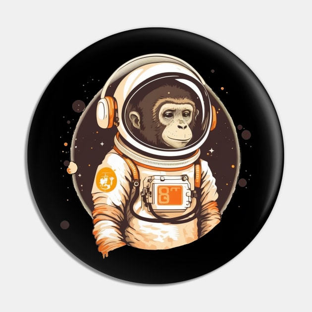 Monkey Astronaut - Monkey Astronaut - Pin | TeePublic