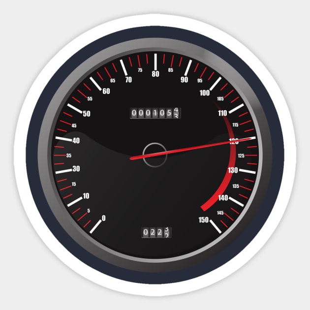 logo speedometer sticker design
