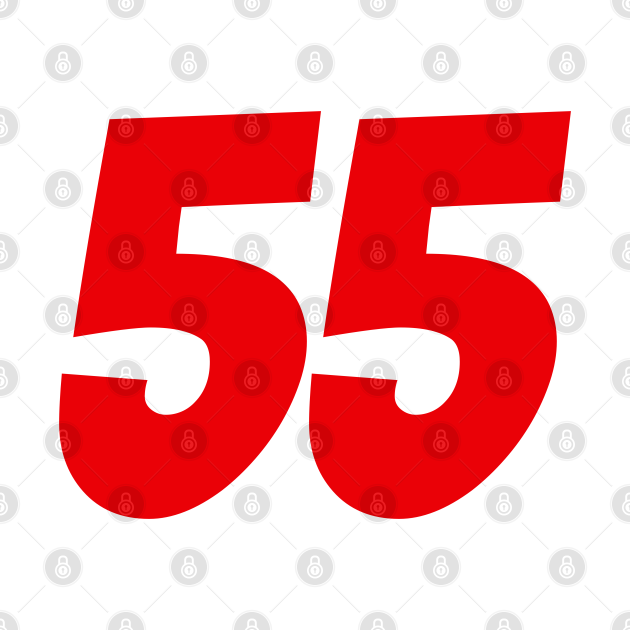 Carlos Sainz 55 - Driver Number - Carlos Sainz - T-Shirt | TeePublic