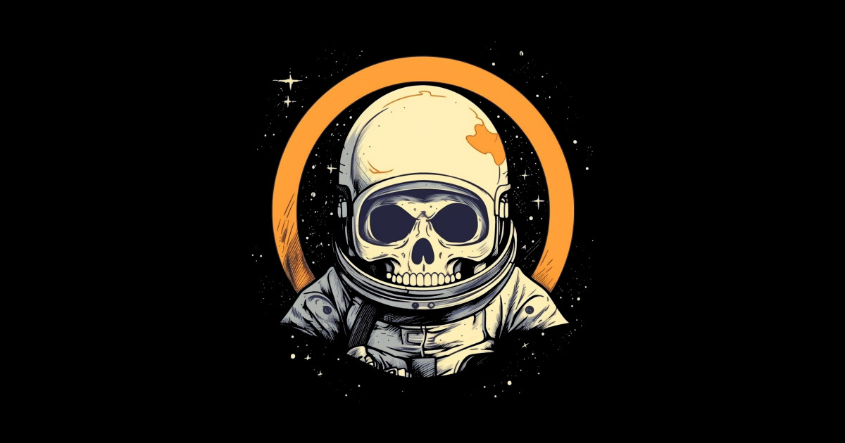 Skull Astronaut Saint - Skull - Sticker | TeePublic
