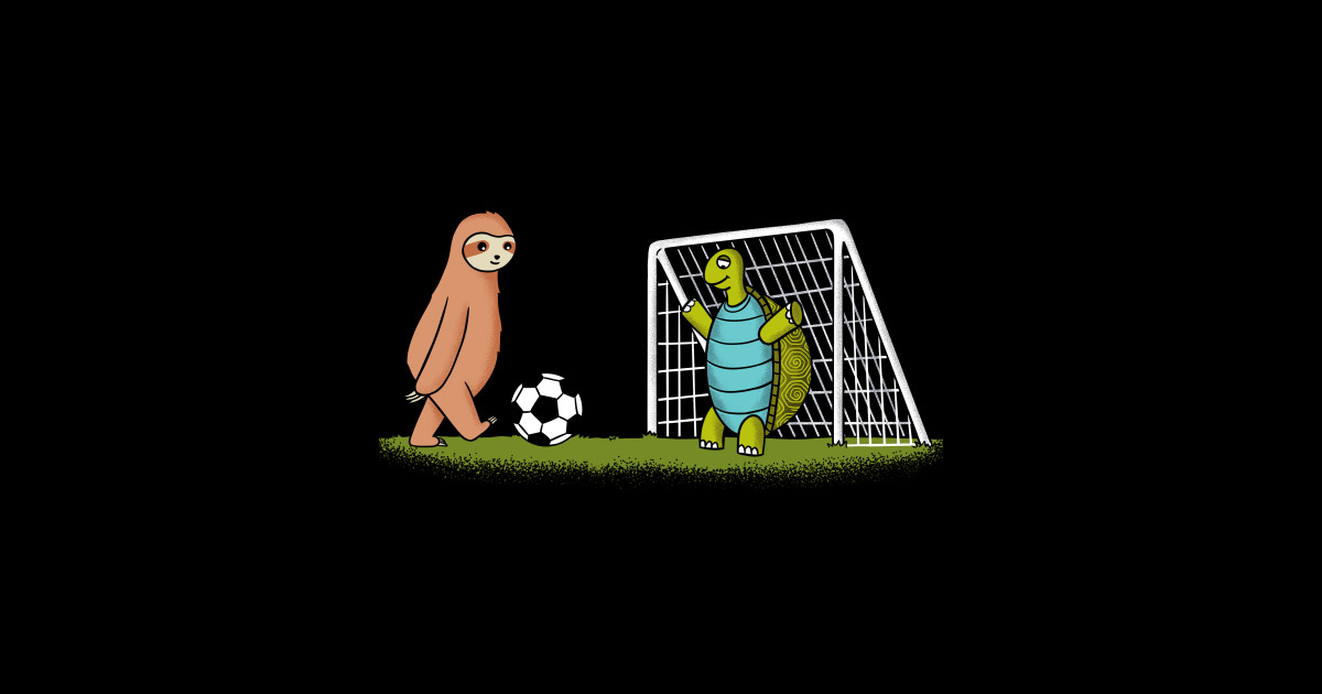 Sloth and turtle football - Football - Sticker | TeePublic