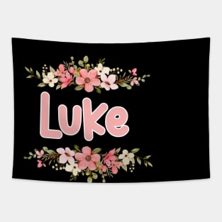 Flower Border Luke Name Label Merch for Sale | TeePublic