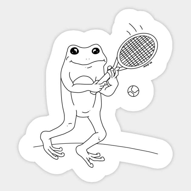 Tennis Frog - Tennis - Sticker | TeePublic