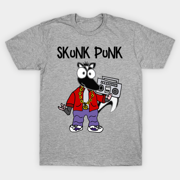 Funny Skunk Punk Skunk Rapper Cartoon - Skunk - T-Shirt | TeePublic