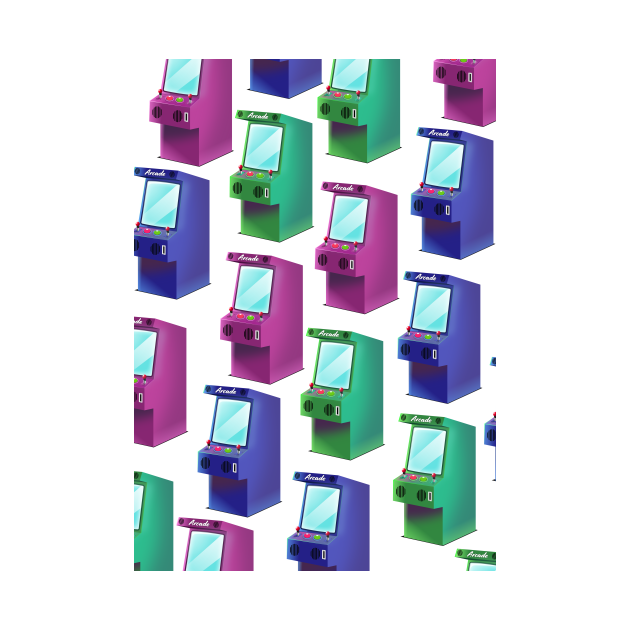 Retro arcade pattern - Retro Arcade Pattern - T-Shirt | TeePublic