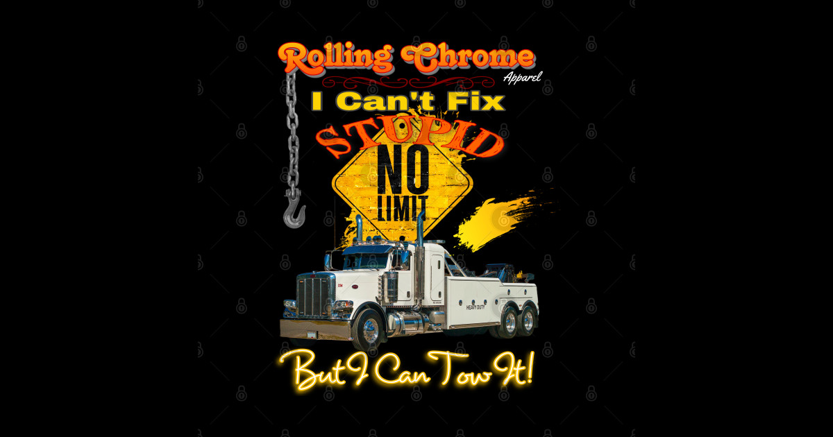 Big White Heavy Wrecker - Heavy Wrecker Tow Truck - Sticker | TeePublic