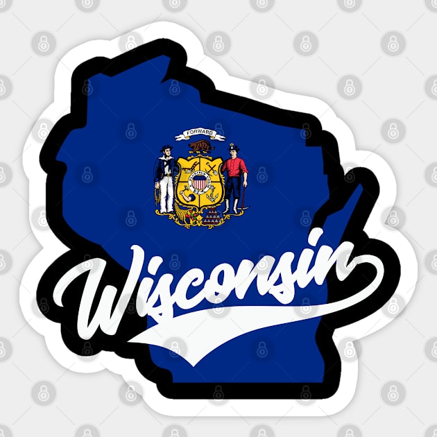 Wisconsin State Map - Wisconsin State - Sticker | TeePublic