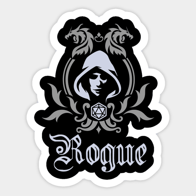 D&D Rogue Simple Class Emblem - Rogue Class - Sticker | TeePublic