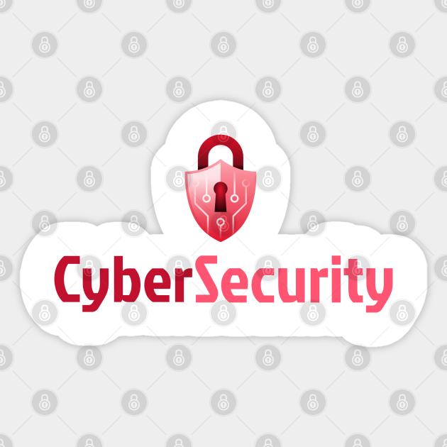 Cyber Security Lock Red - Cyber Security - Sticker | TeePublic