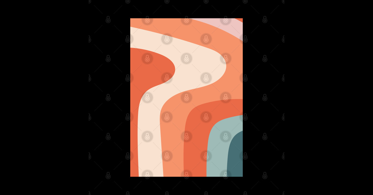 Retro Wavy Lines - Wavy Lines - Sticker | TeePublic