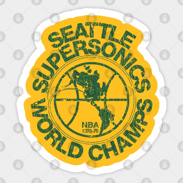 Seattle Supersonics World Champs 1979 - Seattle - Sticker | TeePublic