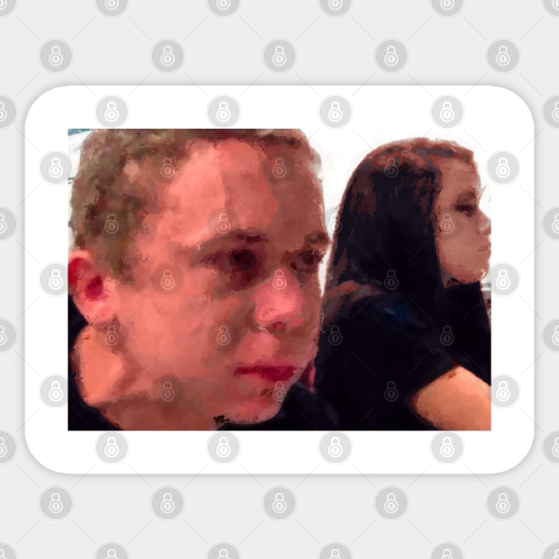 Stressed face meme - Funny - Sticker | TeePublic