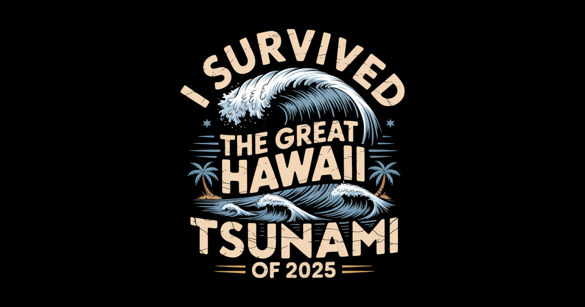 I Survived The Great Hawaii Tsunami Of 2025 Funny - Hawaiian Style ...