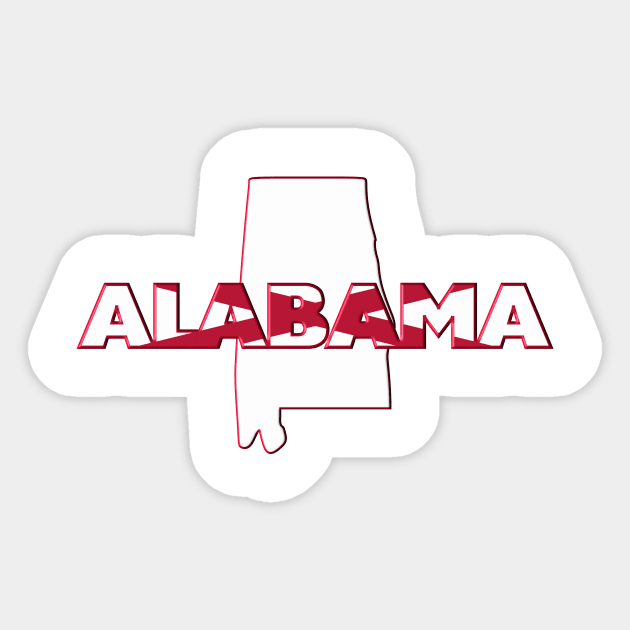 Alabama Colored State Letters - Alabama - Sticker | TeePublic