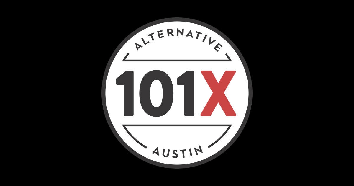 White 101X logo - Radio Station - Sticker | TeePublic