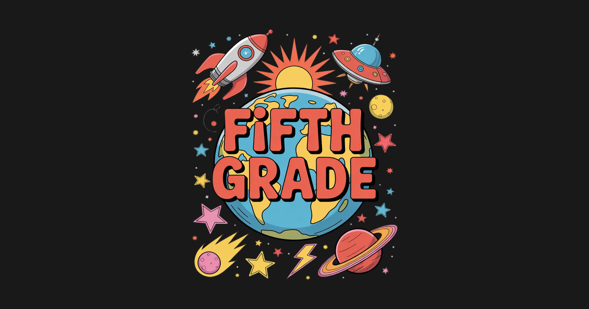 Fifth Grade Rocket Blast Off Outer Space Teacher - Fifth Grade Rocket Blast Off Outer - T-Shirt ...