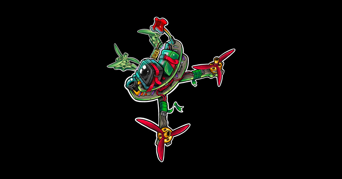 the first kwad fpv - Fpv Racing - Sticker | TeePublic