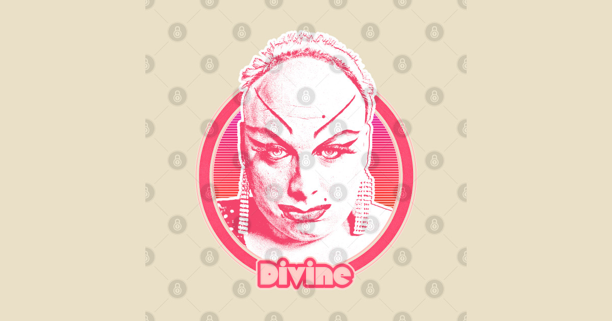 Divine // 80s Style Retro Fan Art Design - Divine - Sticker | TeePublic