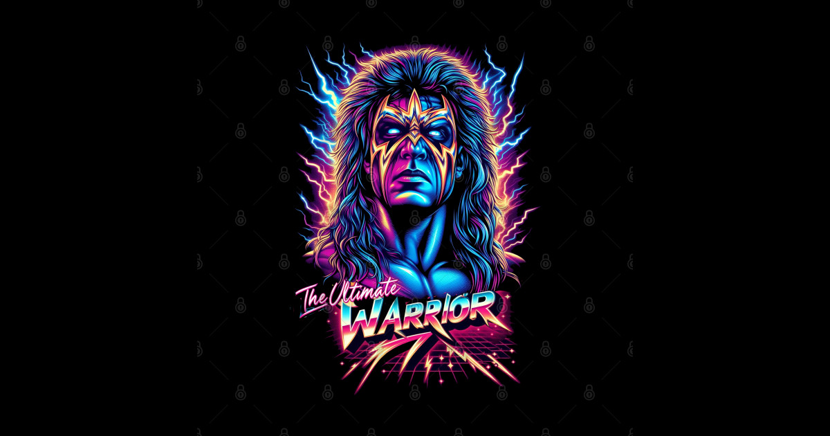 Ultimate Warrior Neon T-Shirt – Vibrant Warrior Graphic Tee - Ultimate ...