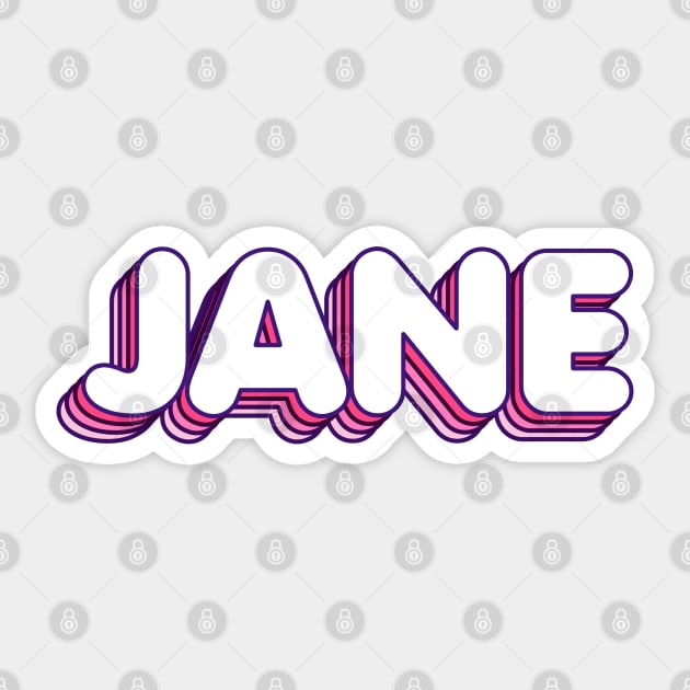 Pink Layers Jane Name Label - Pink Layers Jane Name Label - Sticker ...