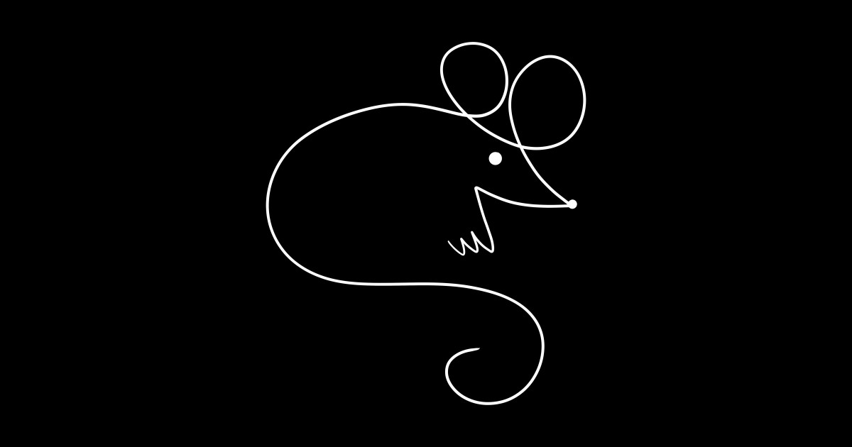 Stylized Mouse - Mouse - Sticker | TeePublic