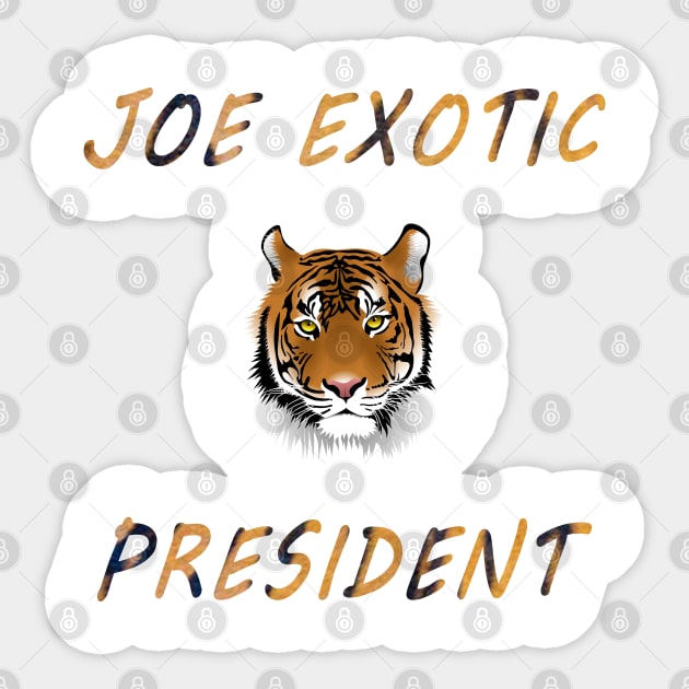 joe exotic Tiger - Joe Exotic - Sticker | TeePublic