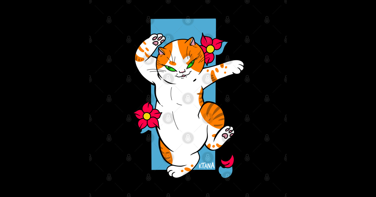dancing fat cat - Fat Cat - Sticker | TeePublic