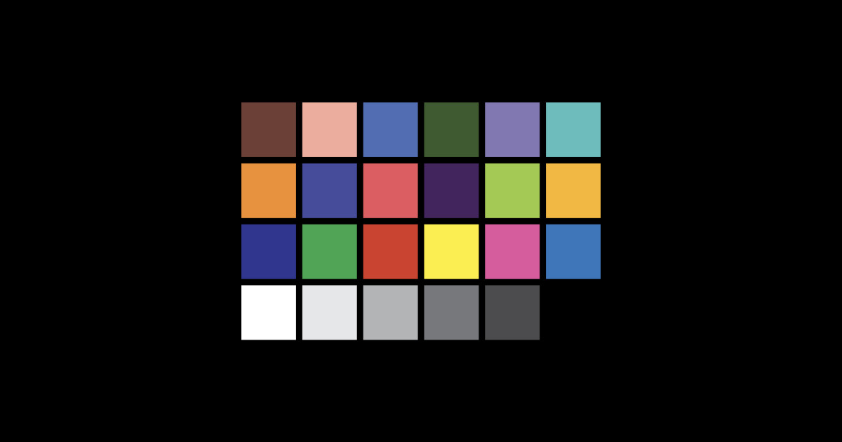 Color Rendition Chart - Color Chart - Sticker | TeePublic