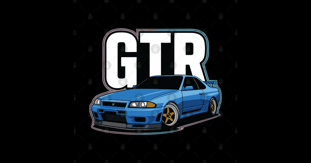 Nissan Skyline gtr r32 Jdm Car Funny Gift - Nissan Gtr - Sticker ...