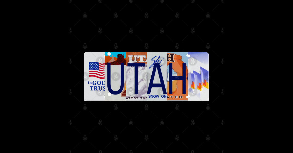 Utah License Plates - Utah - Sticker | TeePublic