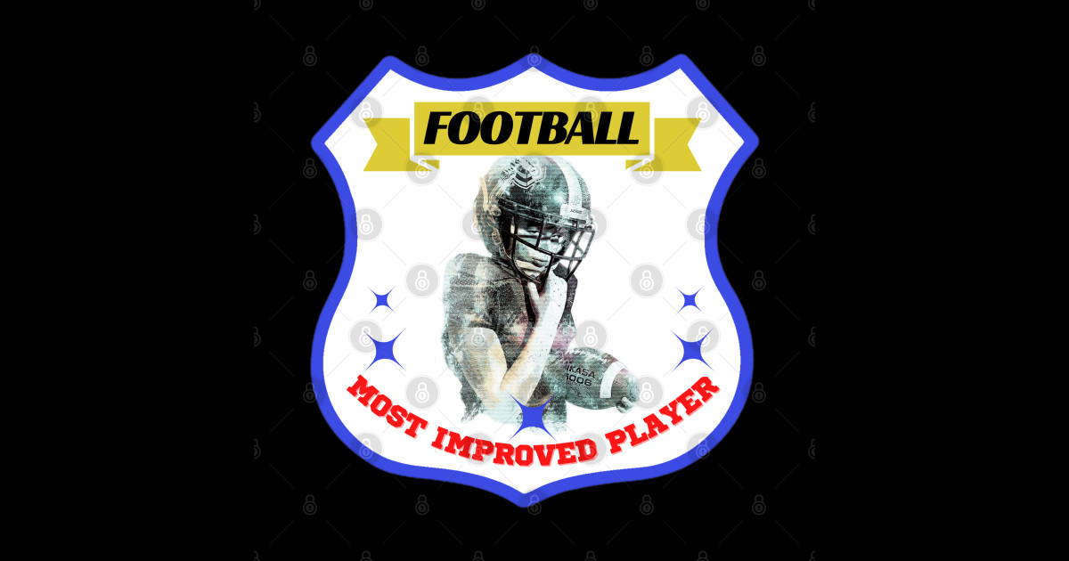 Most improved player football - Football Jersey - Sticker | TeePublic