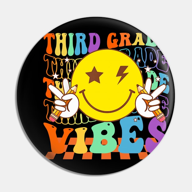 Third Grade Vibes Smile Face Groovy First Day Of School - Funny Back To ...