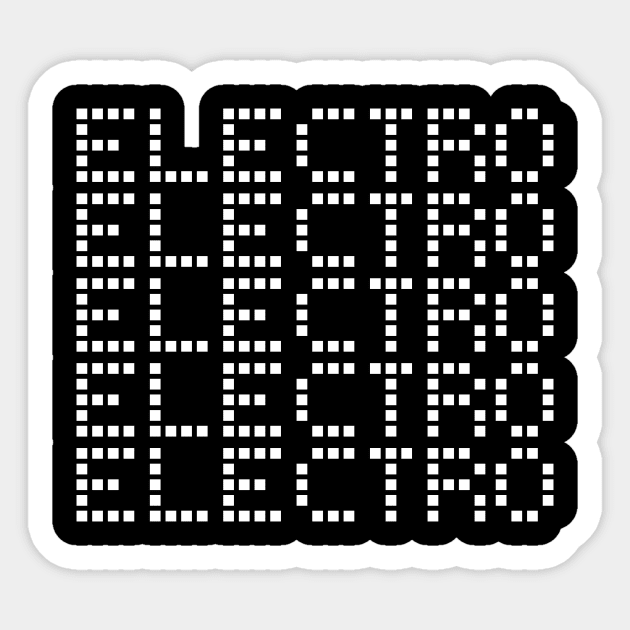 electro music logo - Electro - Sticker | TeePublic