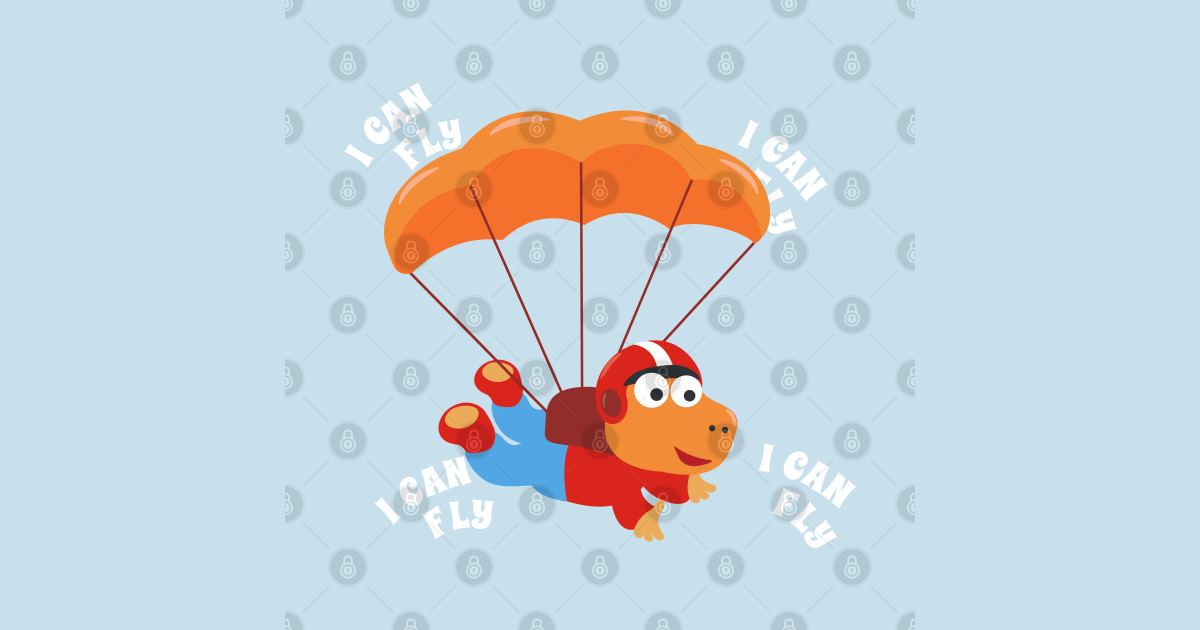 Vector illustration of a cute skydiver. - Skydiving Theme Party - T ...