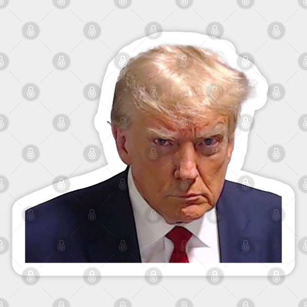 Donald Trump Mugshot 2023 No Background - Trump Mugshot - Sticker ...