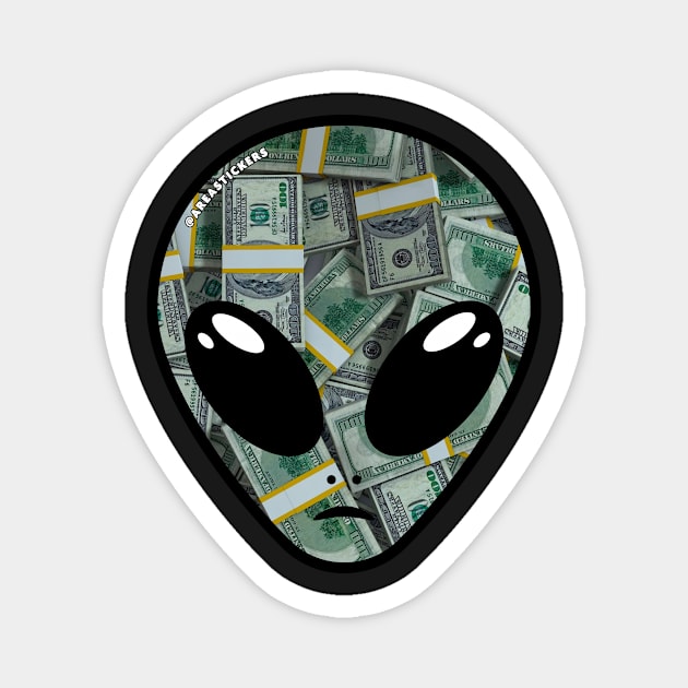 Alien head - Money skin - Money Skin - Magnet | TeePublic