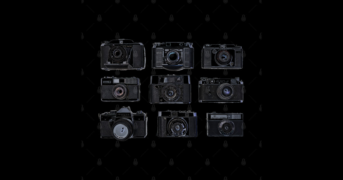 vintage cameras, collection - Vintage Cameras - Sticker | TeePublic