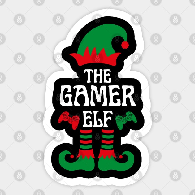 THE GAMER ELF - Gamer Elf Matching Christmas - Sticker | TeePublic