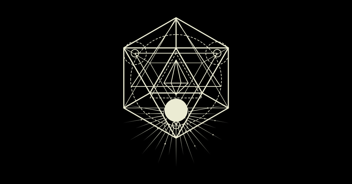 Metatron's Cube Magical Sunrise Festival - Psytrance - Sticker | TeePublic