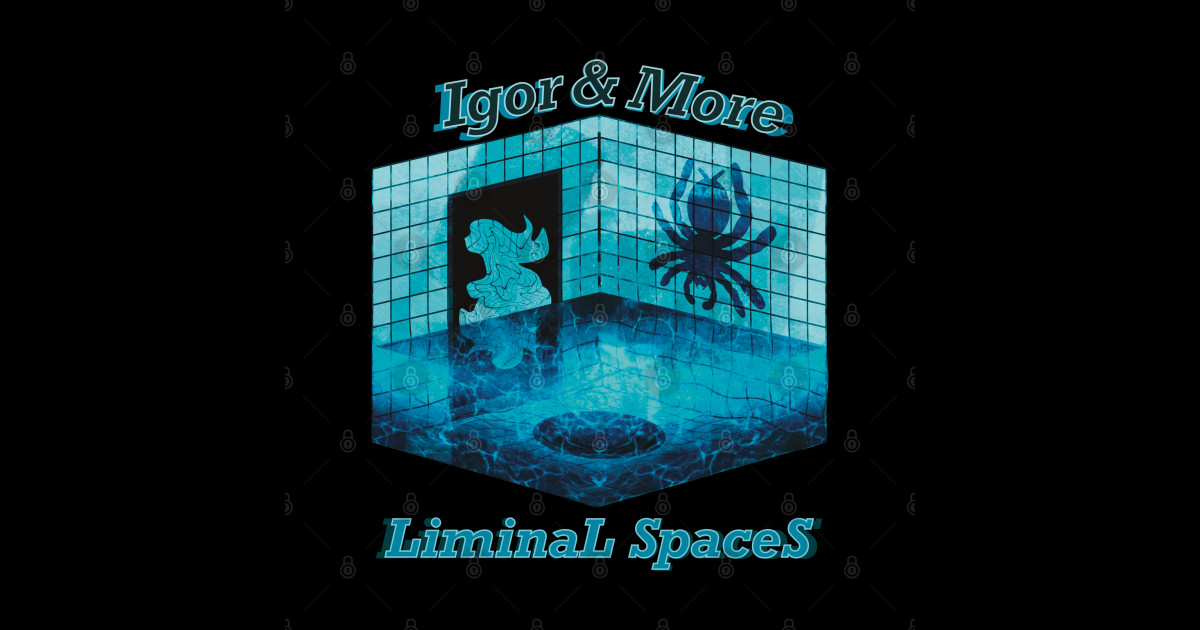 Igor & More Tarantula Liminal Spaces Blue - Liminal Space - Sticker ...