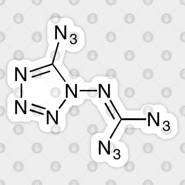 Azidoazide Azide - C2N14 - Chemistry - Sticker | TeePublic